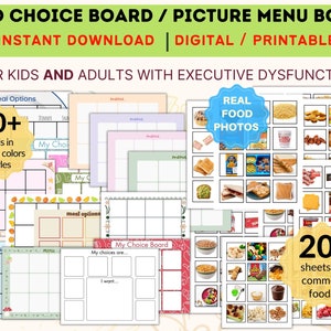 Food Choice Board, Menu Board, Visual Aid, Meal Planner, Digital ...