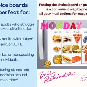 Food Choice Board, Menu Board, Visual Aid, Meal Planner, Digital ...
