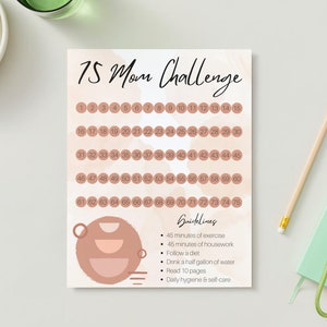 75 Mom Challenge Tracker and Phone Wallpaper - Etsy