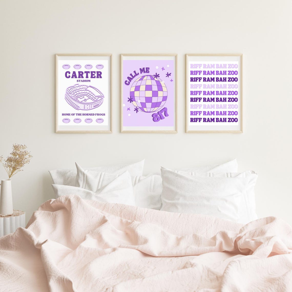 Texas Christian University Digital Prints, Cute Fort Worth Dallas ...