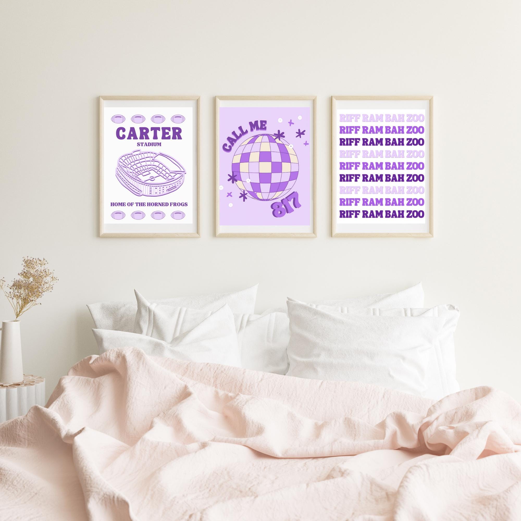 Texas Christian University Digital Prints, Cute Fort Worth Dallas ...