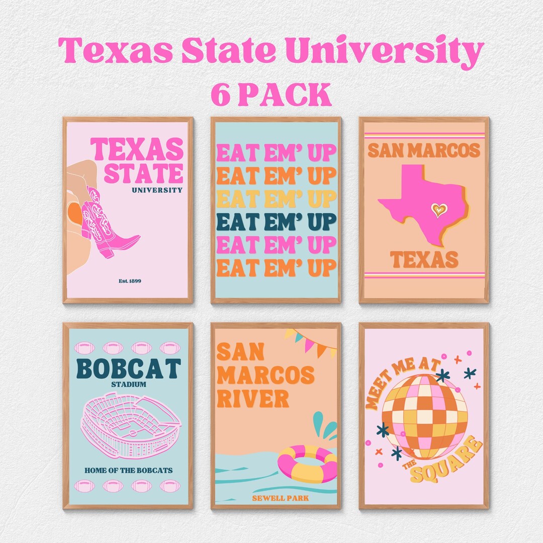 Texas State University Digital Prints, Cute Austin Prints, TXST Poster ...