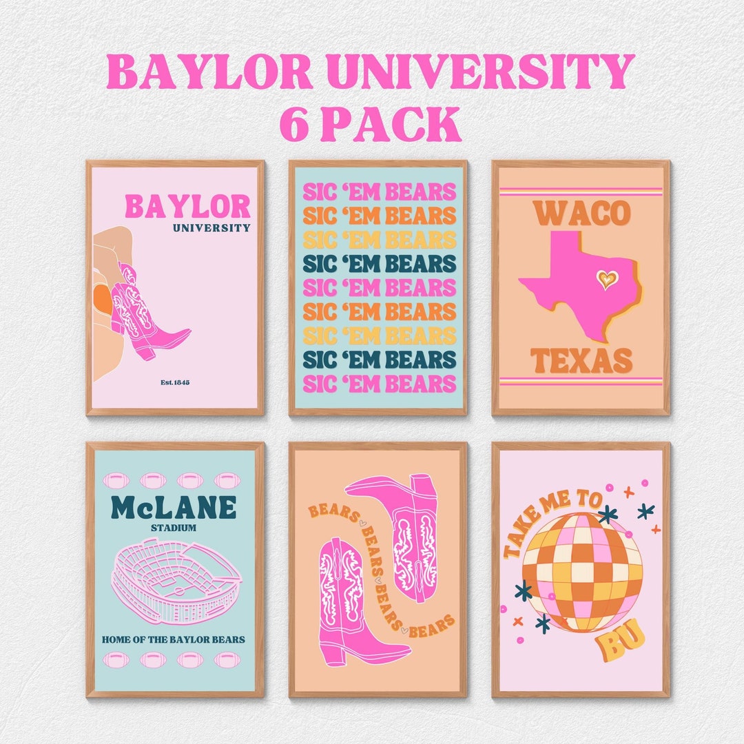 Baylor University Digital Prints, Cute Waco Prints, BU Sic 'em Bears ...