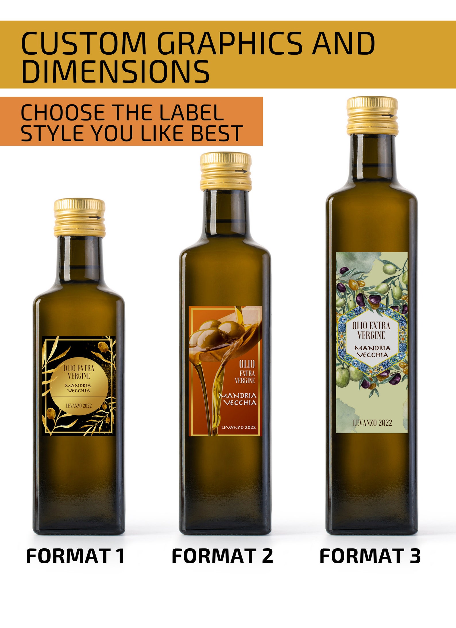 Customizable Olive Oil Labels - Handcrafted, Personalized, and Unique ...