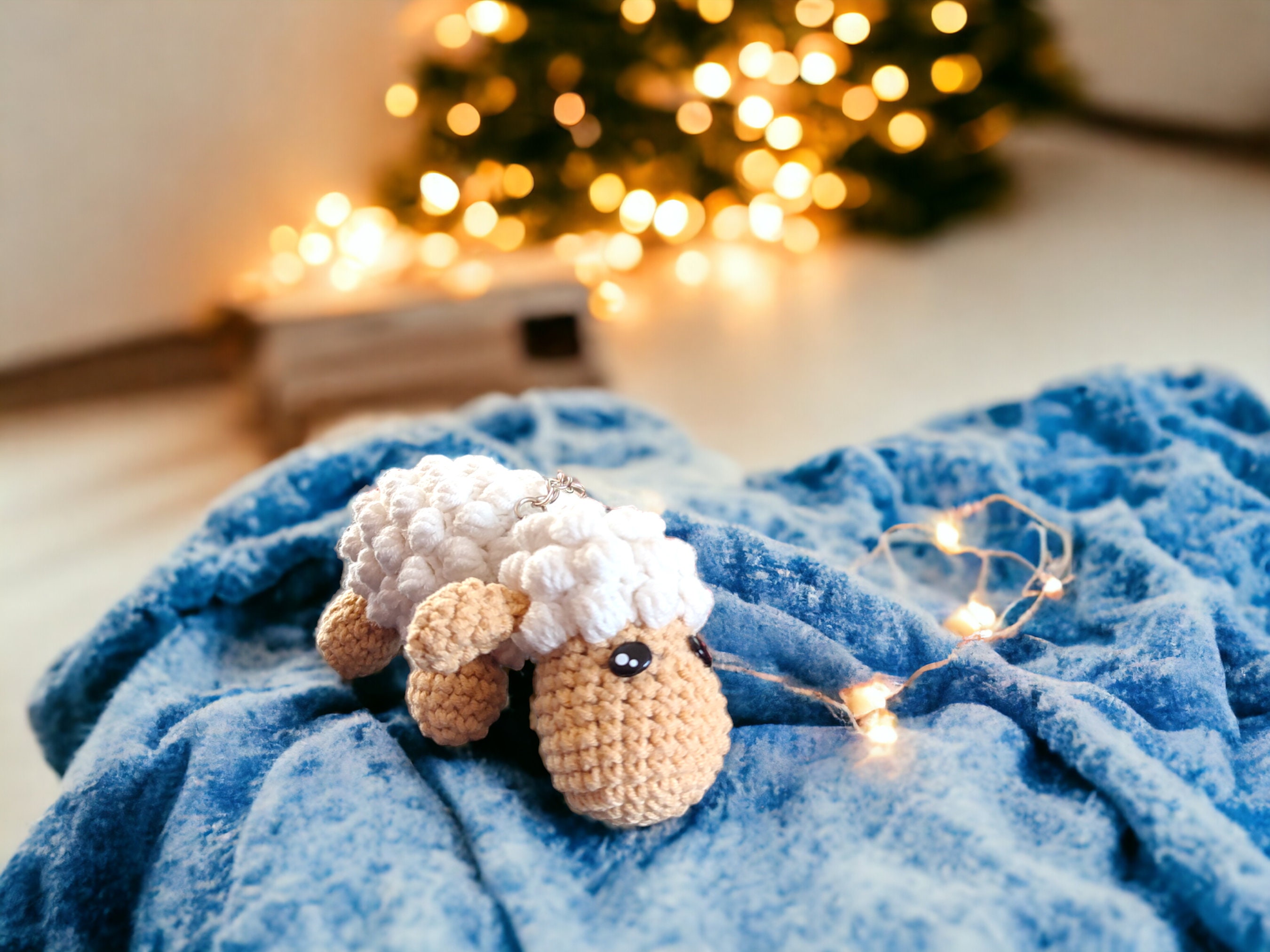 Crochet Sheep Keychain,lamb Amigurumi Keychain,handmade Sheep Crochet ...