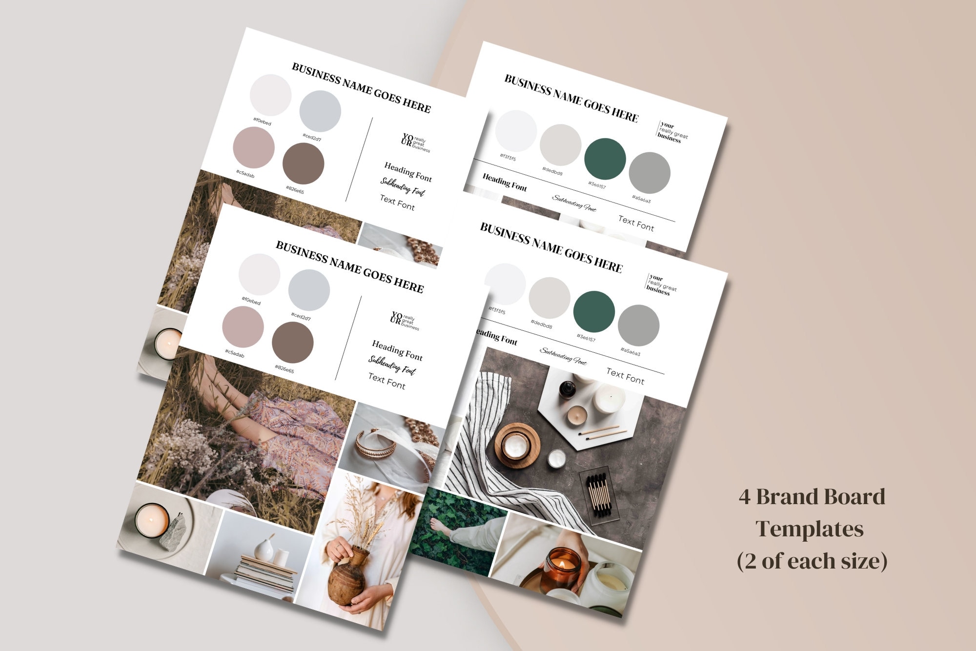 Brand Board Canva Template Harmony - Etsy