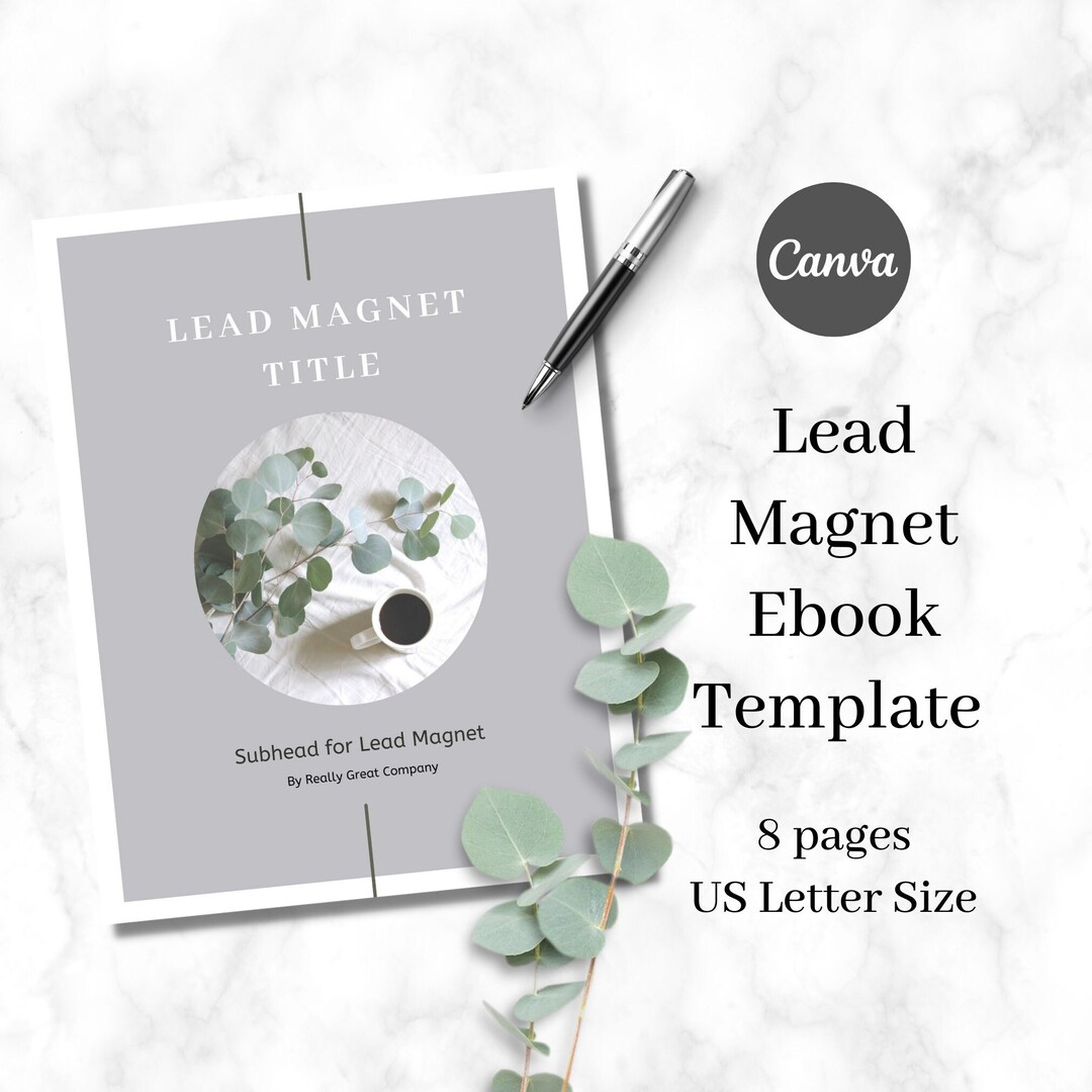 Lead Magnet E-book Canva Template for Content Creators Gray - Etsy
