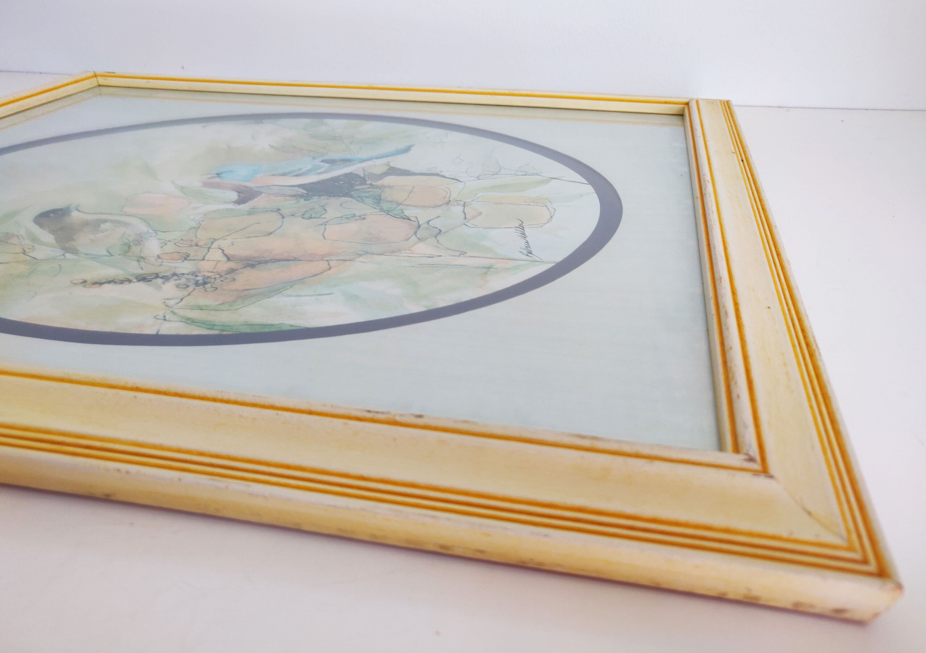 Barbara Weldon Watercolor Bird Print, Framed - Etsy