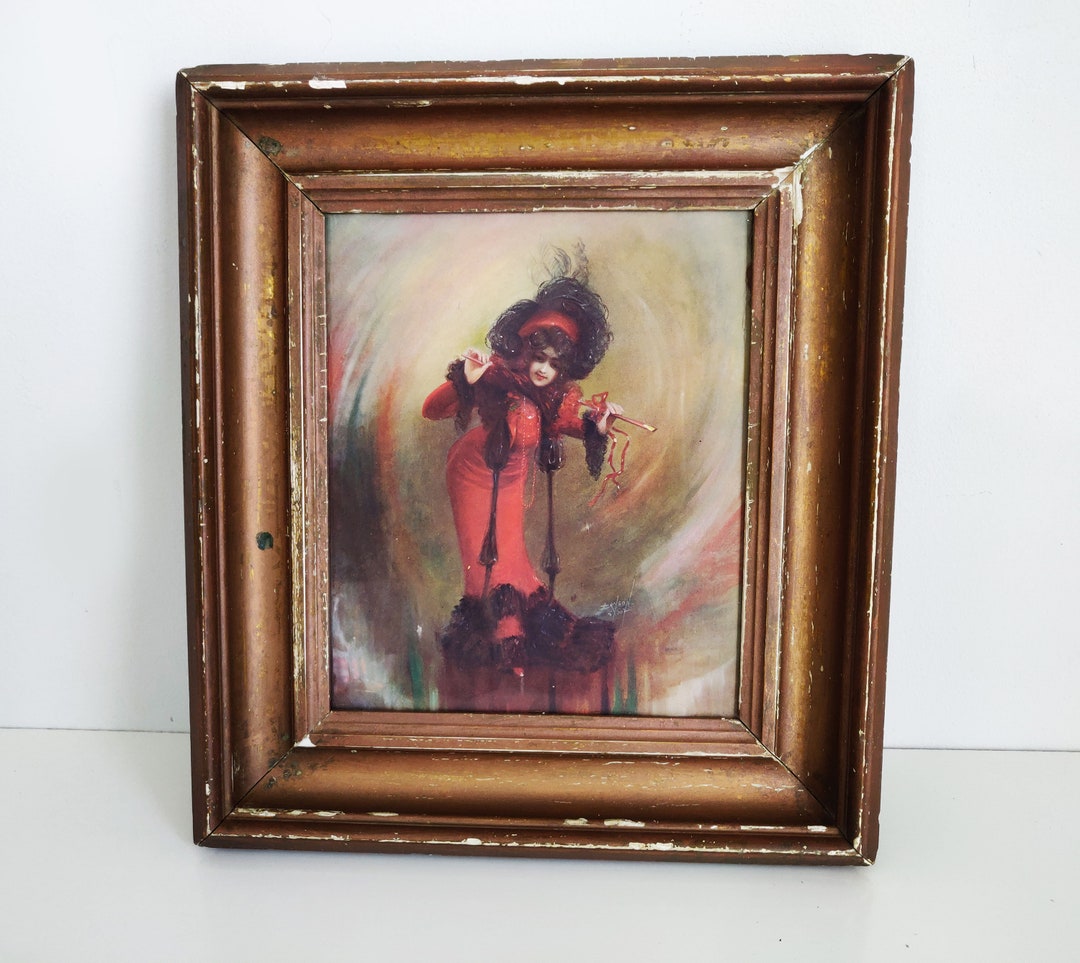 1902 James Ross Bryson Lithograph Print in Antique Wood Frame - Etsy