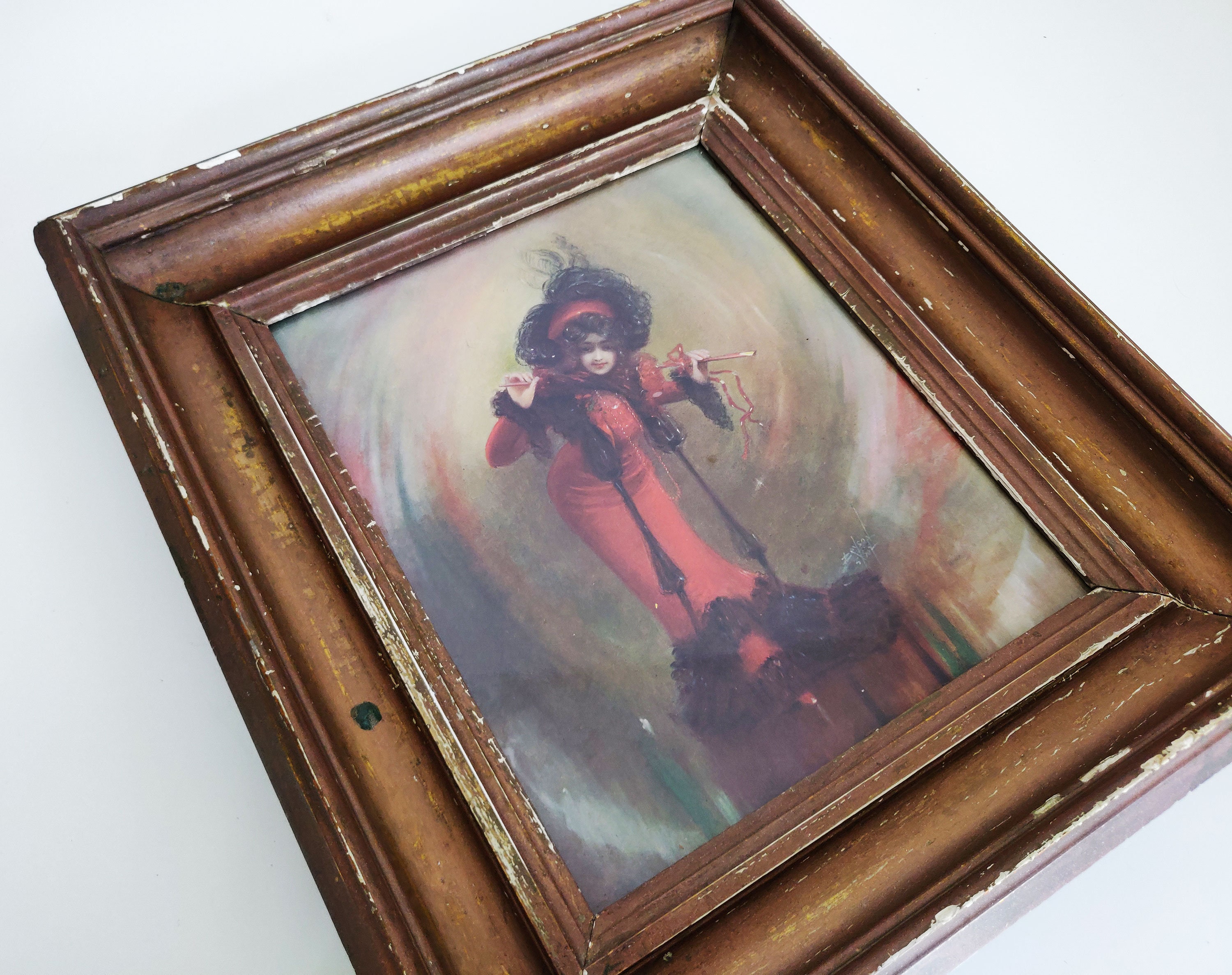 1902 James Ross Bryson Lithograph Print in Antique Wood Frame - Etsy