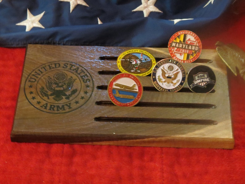 Military Desktop Challenge Coin Display - Etsy