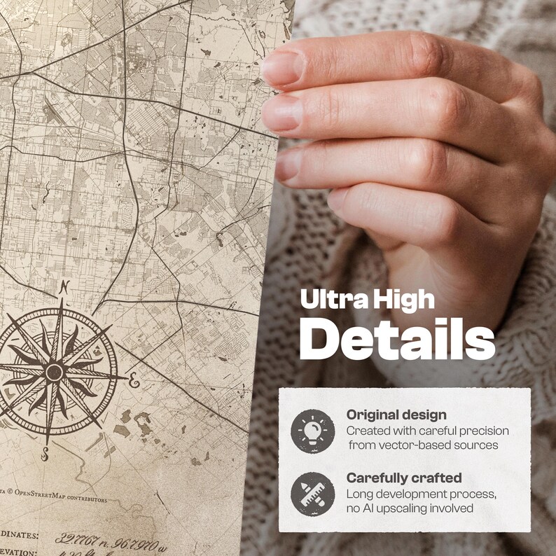 Dallas Vintage City Map Digital Print, Map of Dallas, Texas, Map Print, Home Decor, Map Wall Art ...