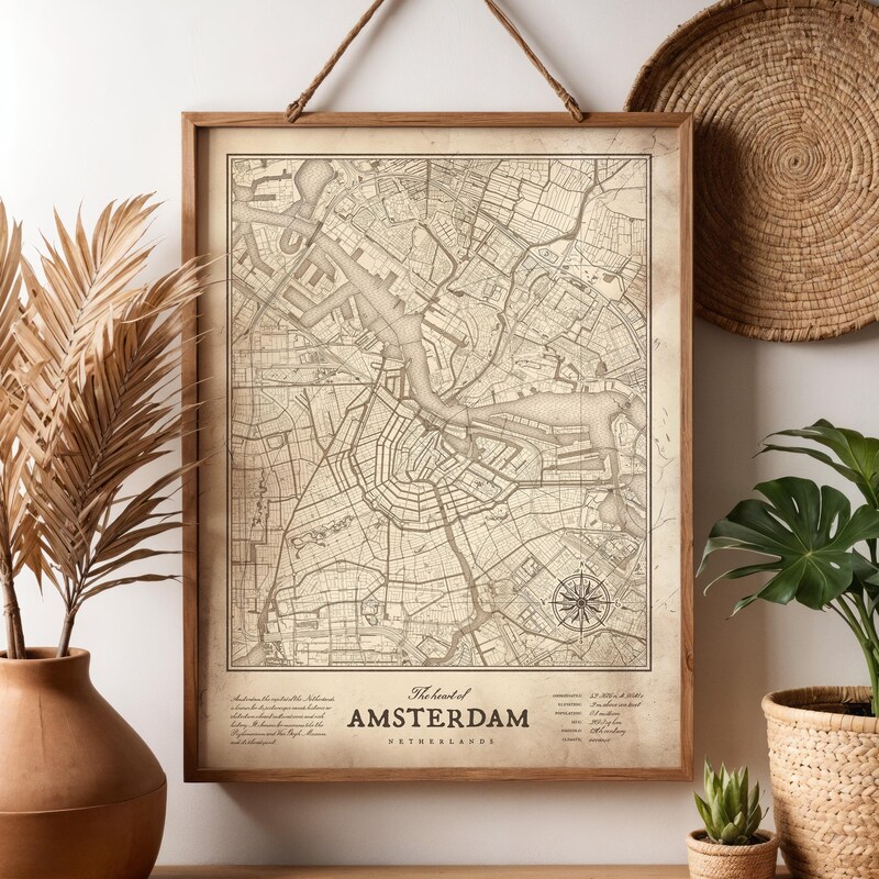 Amsterdam Map - Etsy