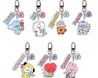 Bts Bt21 Pvc Keychain - Etsy