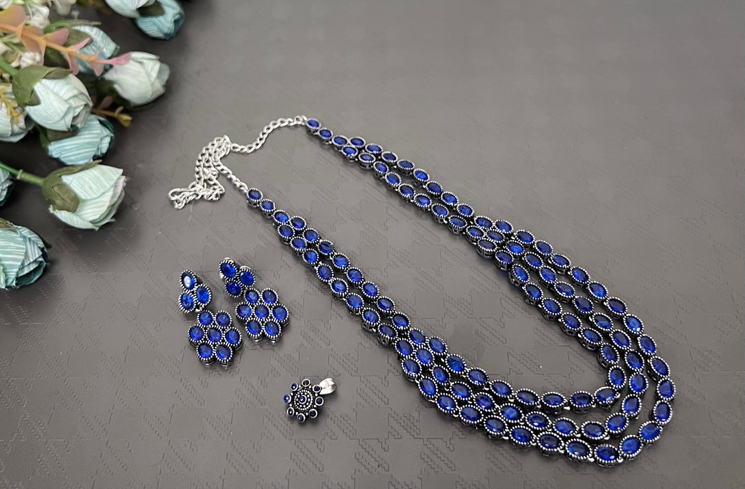 3-layer Stone Necklace Set: Victorian Style Jewelry - Etsy