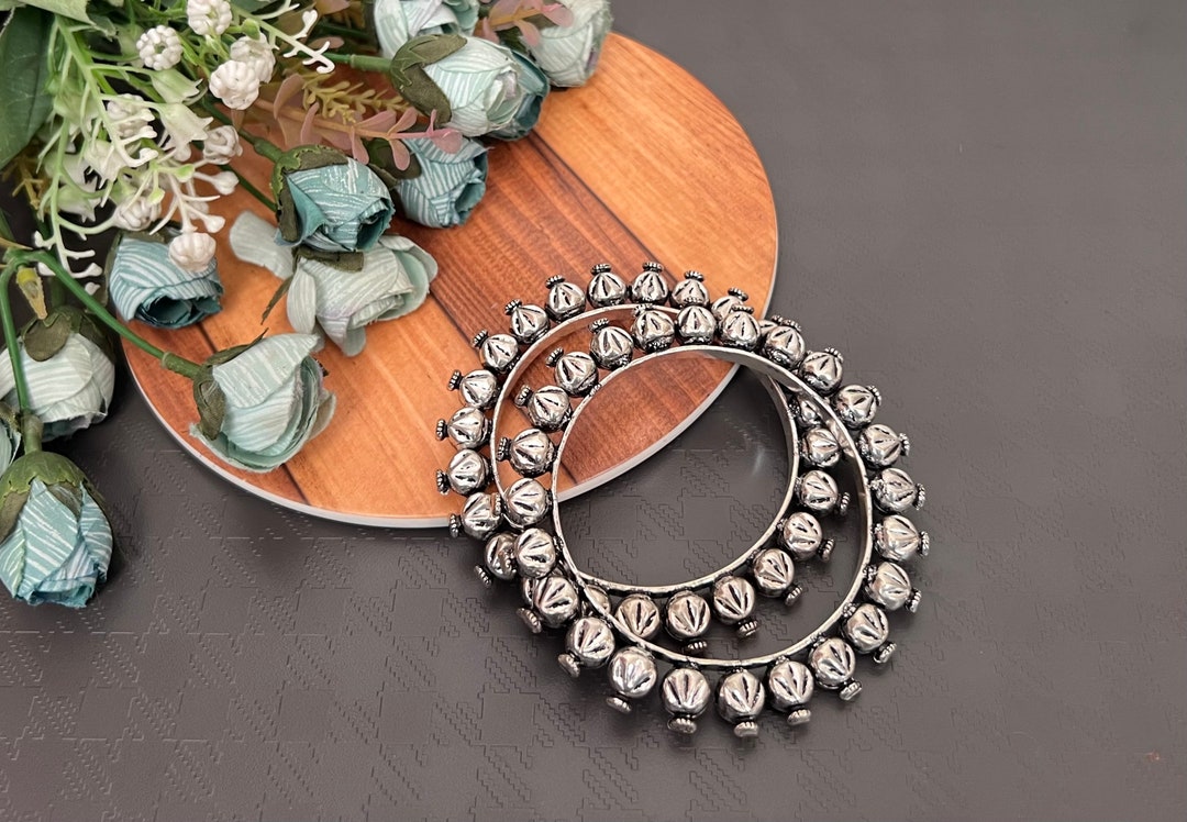 Vintage Oxidized Kolhapuri Bangles: Indian Ethnic Bracelets - Etsy