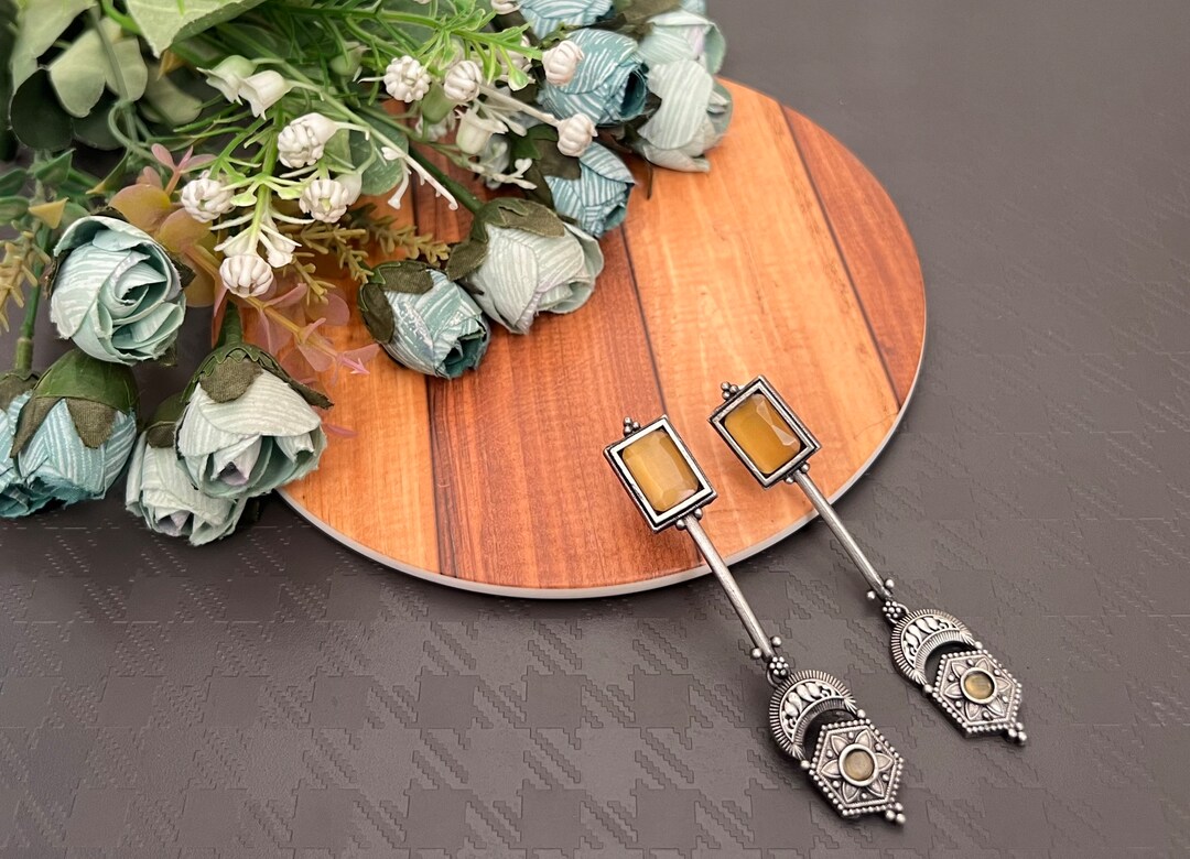 New Arrival Silver Replica Barati Design Stone Stud Fusion Long ...