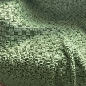 The Riley Blanket Basketweave Crochet Blanket Sage Green - Etsy