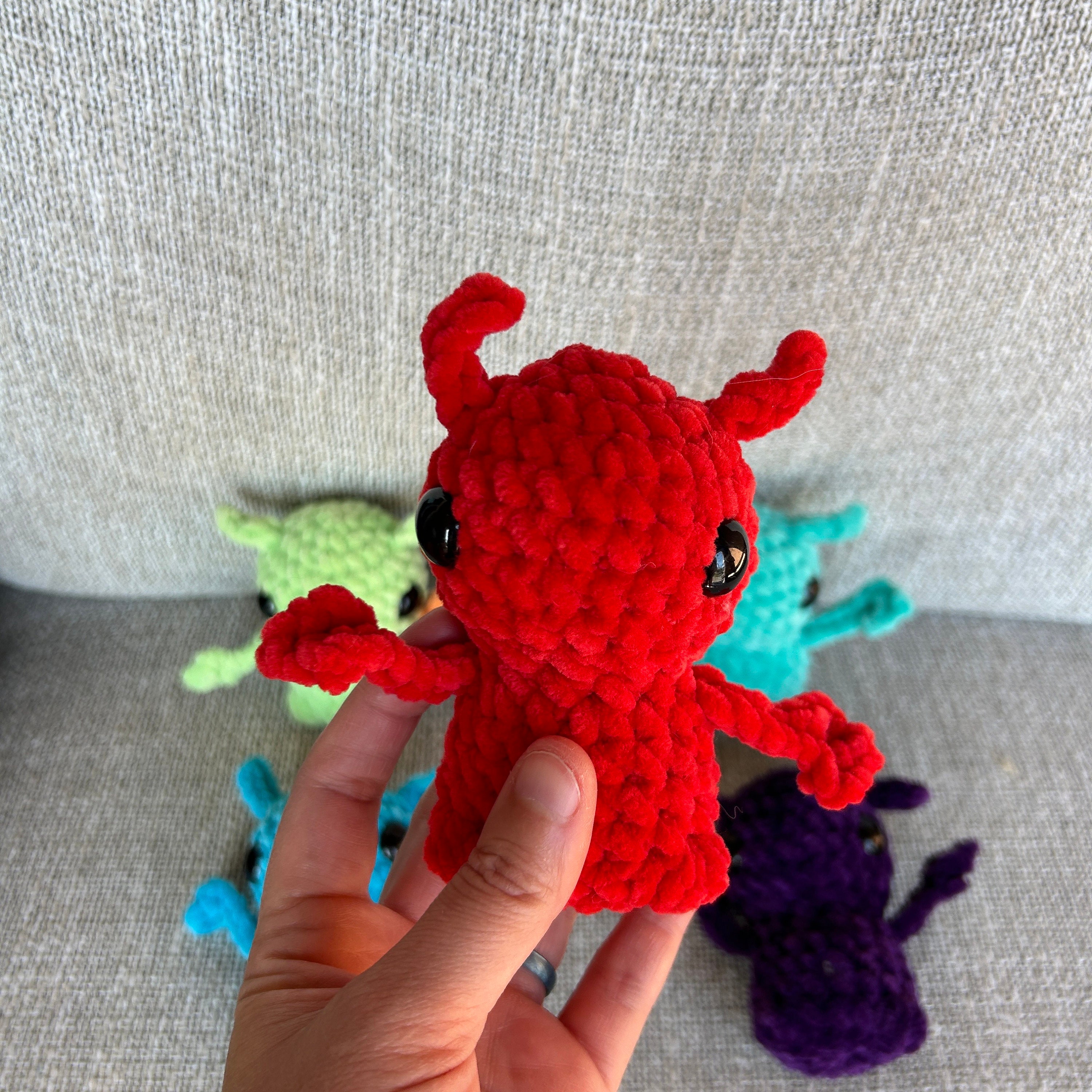 Fuzzy Alien Plushie- Assorted Colors- Hand Crocheted! - Etsy