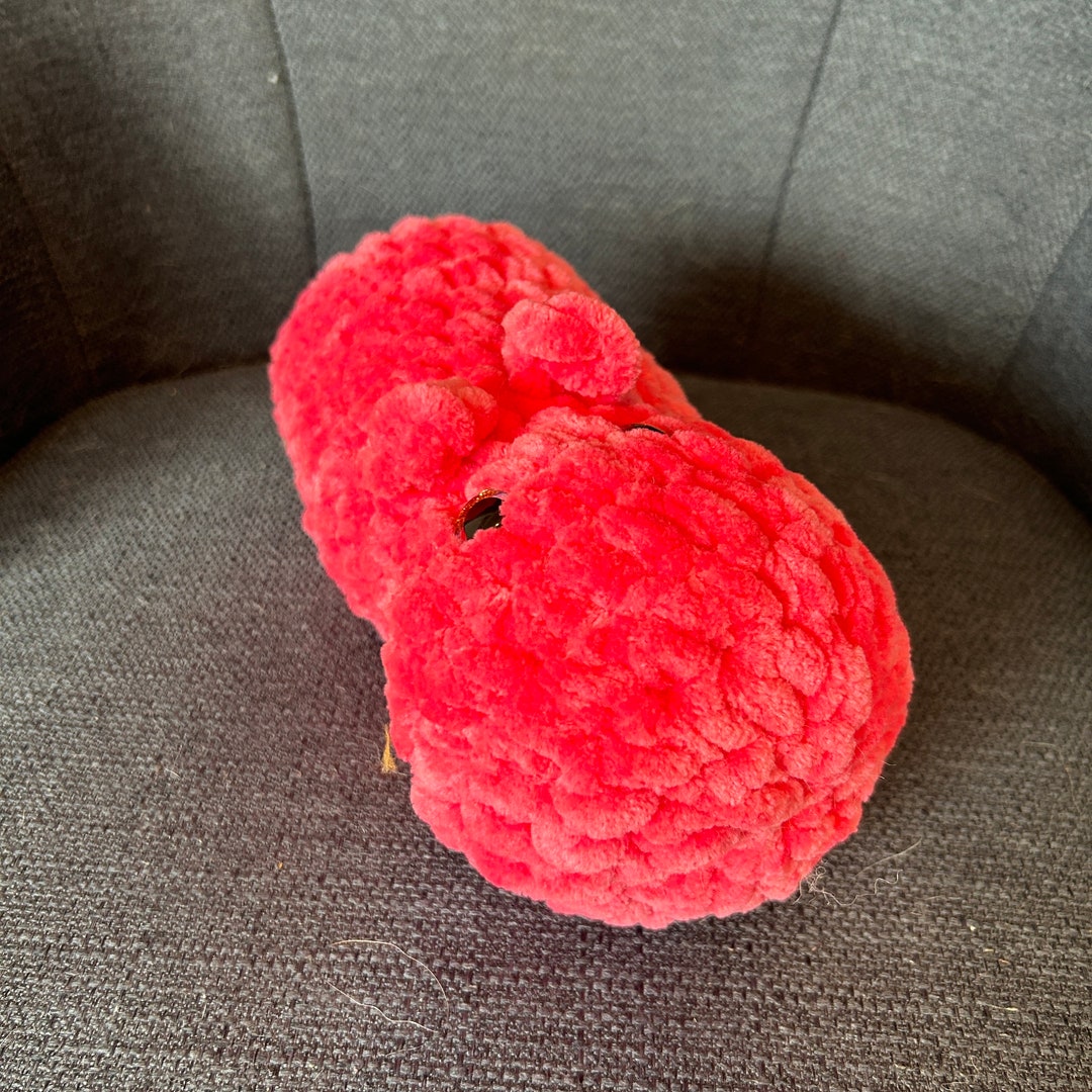 Chunky Hippo Plushie- Bright Pink- Hand Crocheted! - Etsy