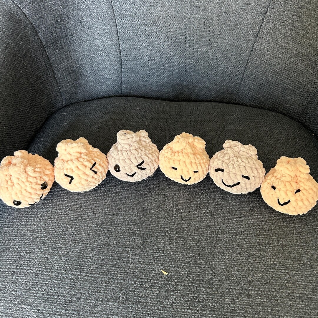 Fuzzy Bao Plushie- Assorted Colors- Hand Crocheted! - Etsy