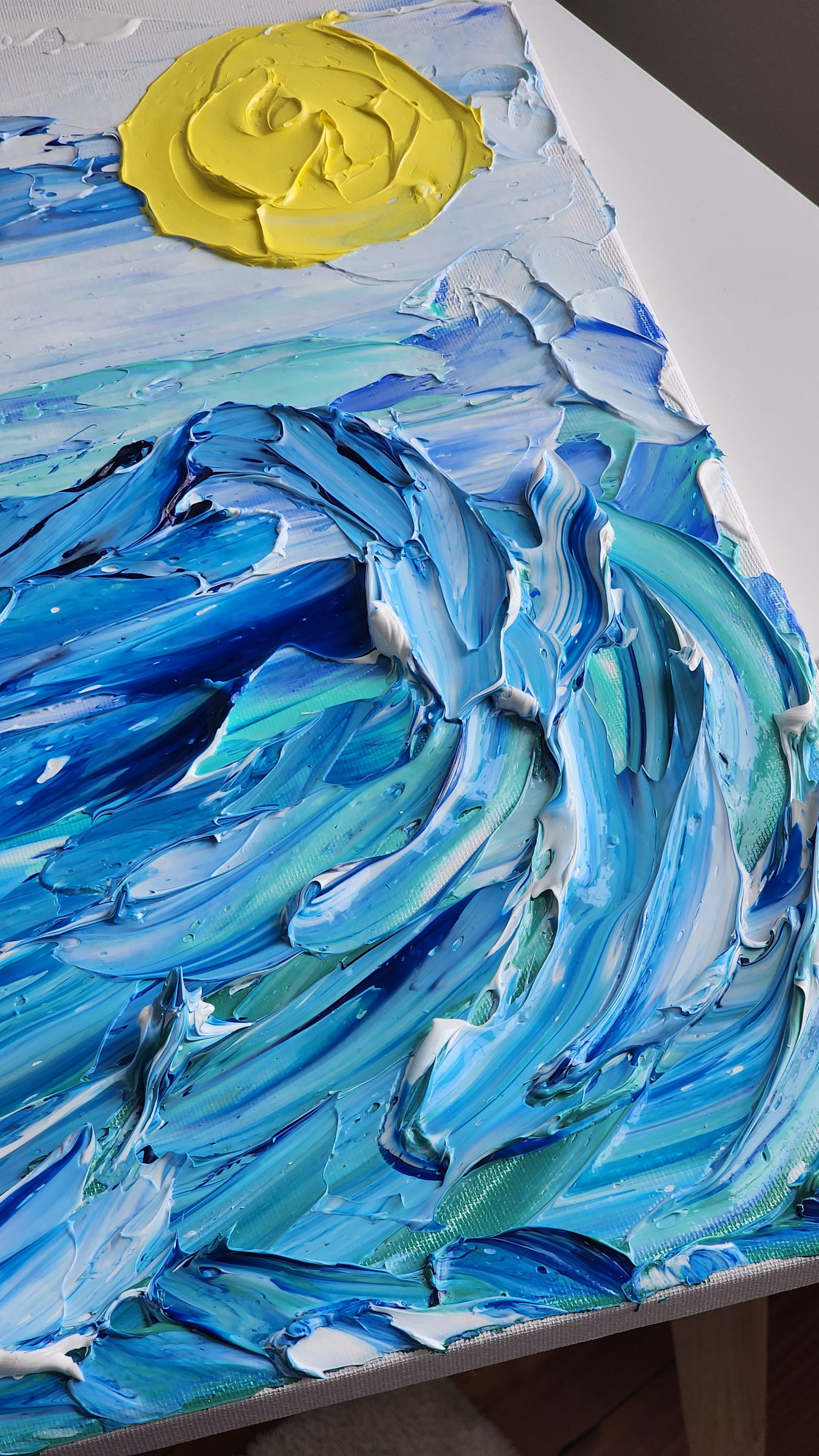 The Murman Sea. Acrylic Abstract Painting - Etsy