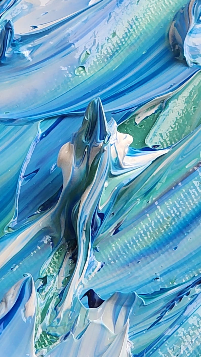 The Murman Sea. Acrylic Abstract Painting - Etsy