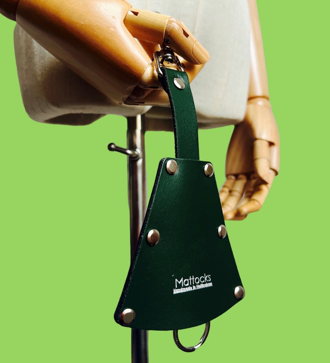 Racing Green Leather Key Caddy. DIY Kit. Genuine Leather Craft Kit With ...