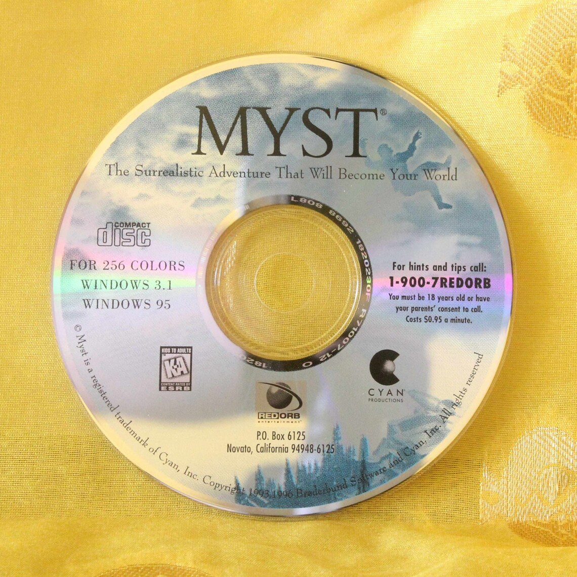 Myst CD, Adventure Video Game, 1993, Riven the Sequel to Myst - Etsy