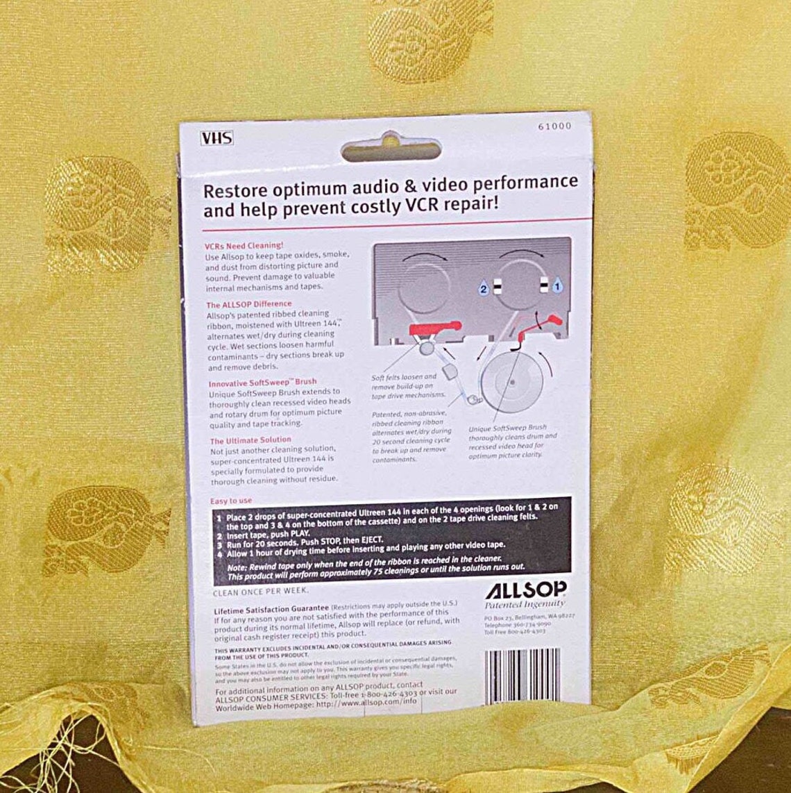 ALLSOP 3 VCR VHS Head Tape Drive Cleaner - Etsy