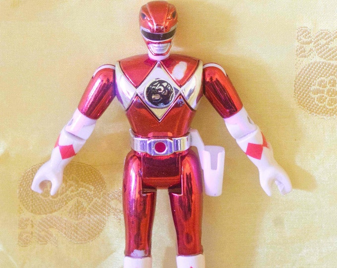 1995 Mighty Morphin Power Rangers: the Movie Metallic Red Ranger "rocky ...