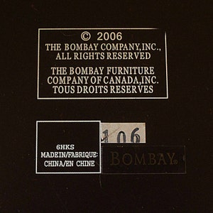Vintage the Bombay Co., Inc. (shadow Box, 2006), **read Listing ...