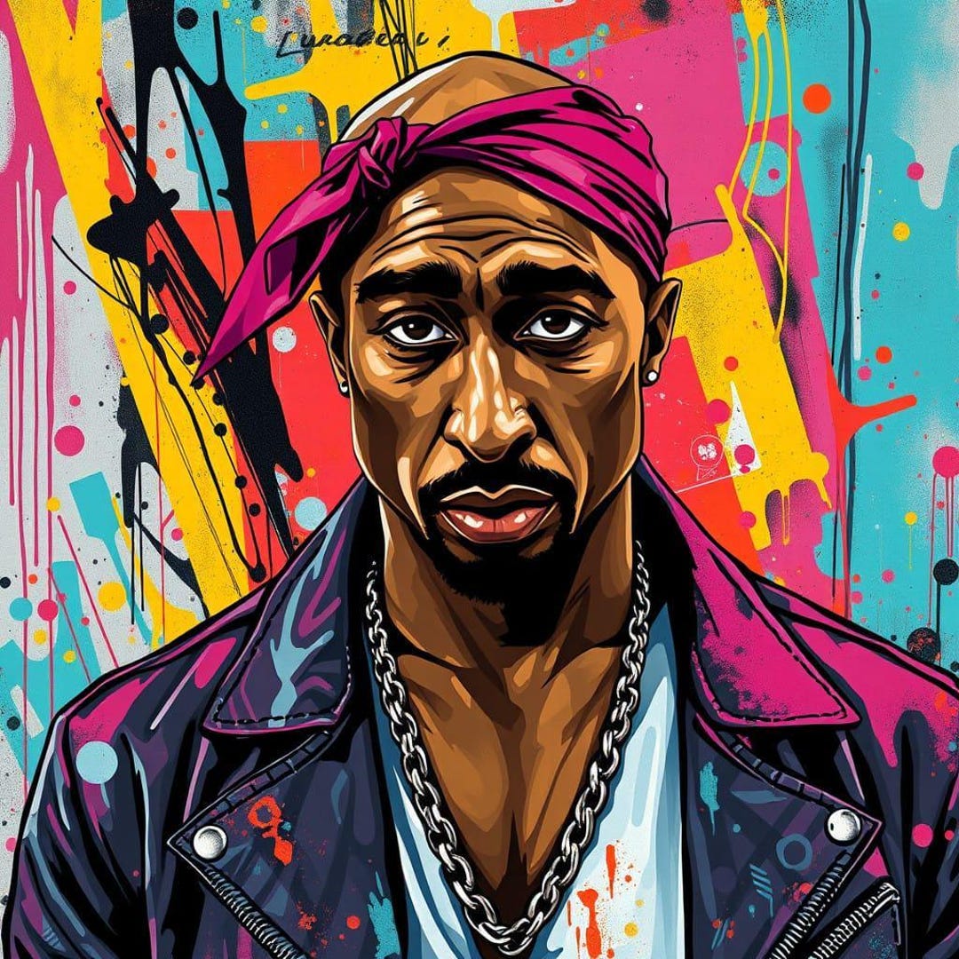 Tupac Rapper Abstract Musician Art-png Download to Make Pictures ...
