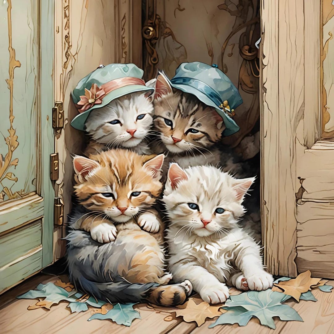 Kittens in a Corner-png Download to Make Pictures, Posters, T-shirts ...