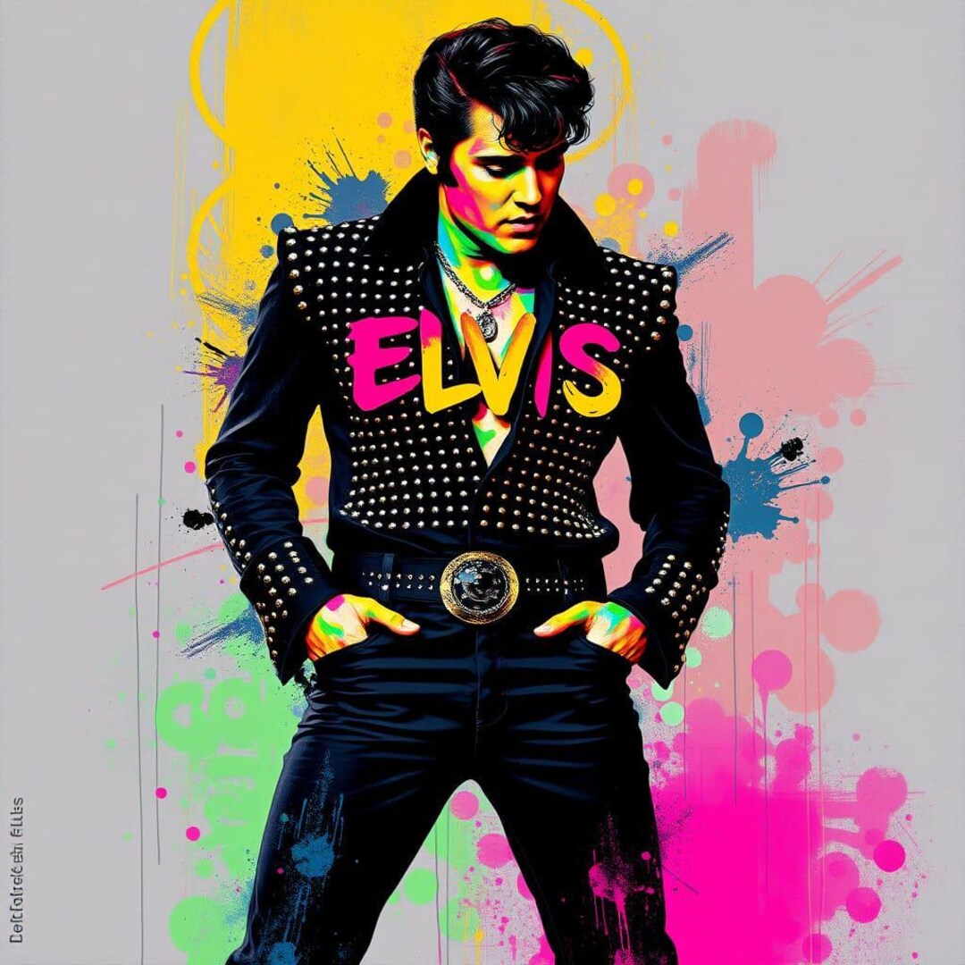 Elvis Presley King of Pop Star Abstract Musician Art-png Download to ...