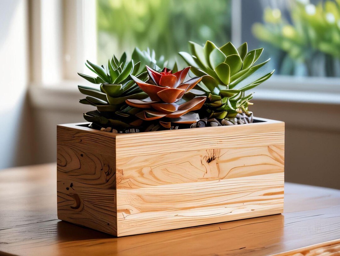 Trough Planters Clearance. Handcrafted Wooden Garden Planter – Rustic ...