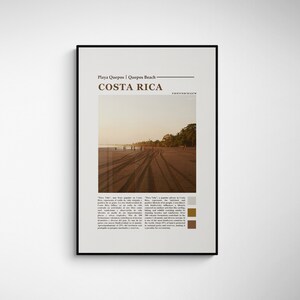 Vintage Costa Rica Travel Poster Design, Pura Vida Travel Print ...