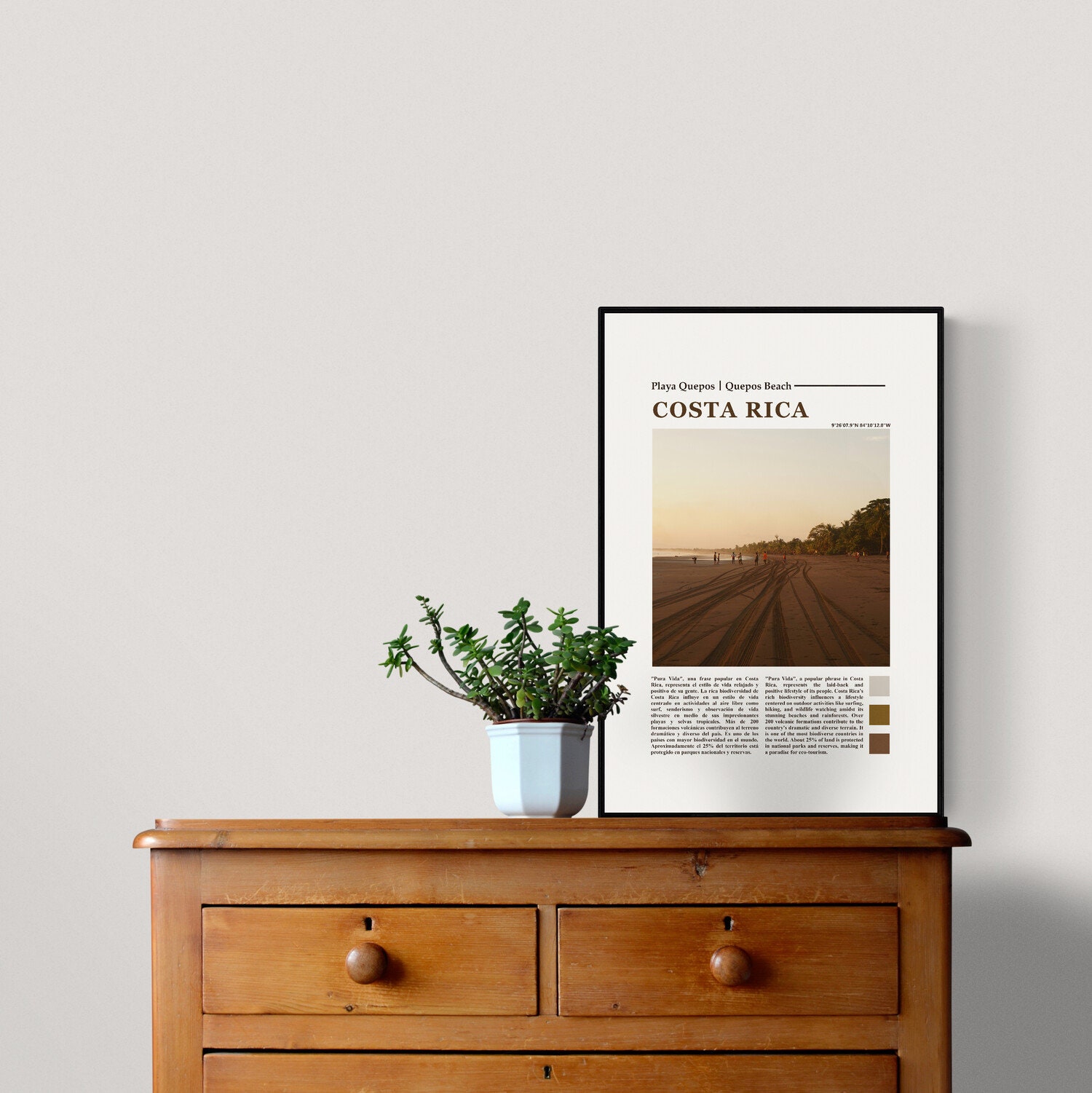 Vintage Costa Rica Travel Poster Design, Pura Vida Travel Print ...