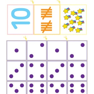 Printable Number Matching: 1-10 Number Matching Practice Sheet for ...