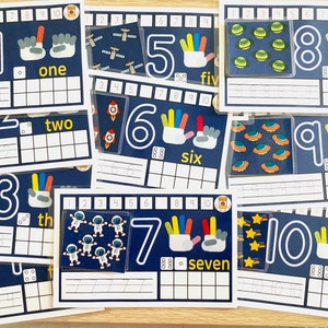 Printable Play Dough Mats: Numbers 1-10 Practice for Homeschool Toddler ...