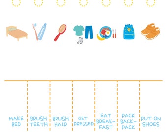 Printable Daily Routine Checklist (U.S Letter and A4 Size) - Etsy UK