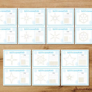 Printable Marshmallows and Toothpicks Snowflakes Mats : Christmas ...