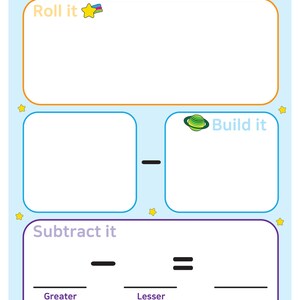 Printable Counting Dice Game, Addition Activity, Subtraction Activity ...