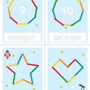 Printable Popsicle Stick Shapes Activity Mat: Shape Practice Sheet for ...