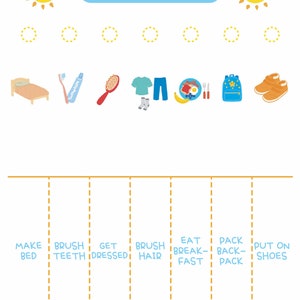Printable Morning and Bedtime Routine Charts U.S Letter and - Etsy
