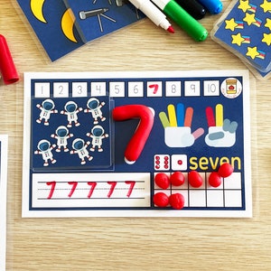 Printable Play Dough Mats: Numbers 1-10 Practice for Homeschool Toddler ...