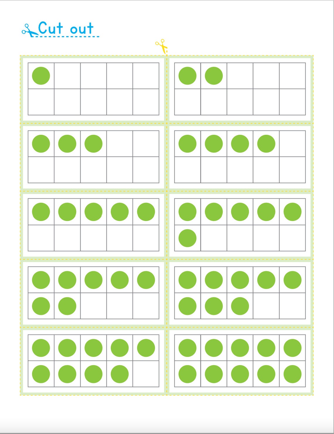 Printable Number Matching: 1-10 Number Matching Practice Sheet - Etsy