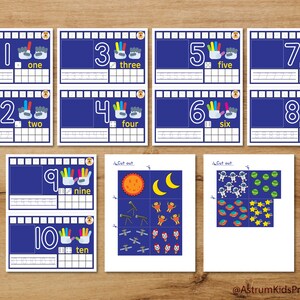 Printable Play Dough Mats: Numbers 1-10 Practice for Homeschool Toddler ...