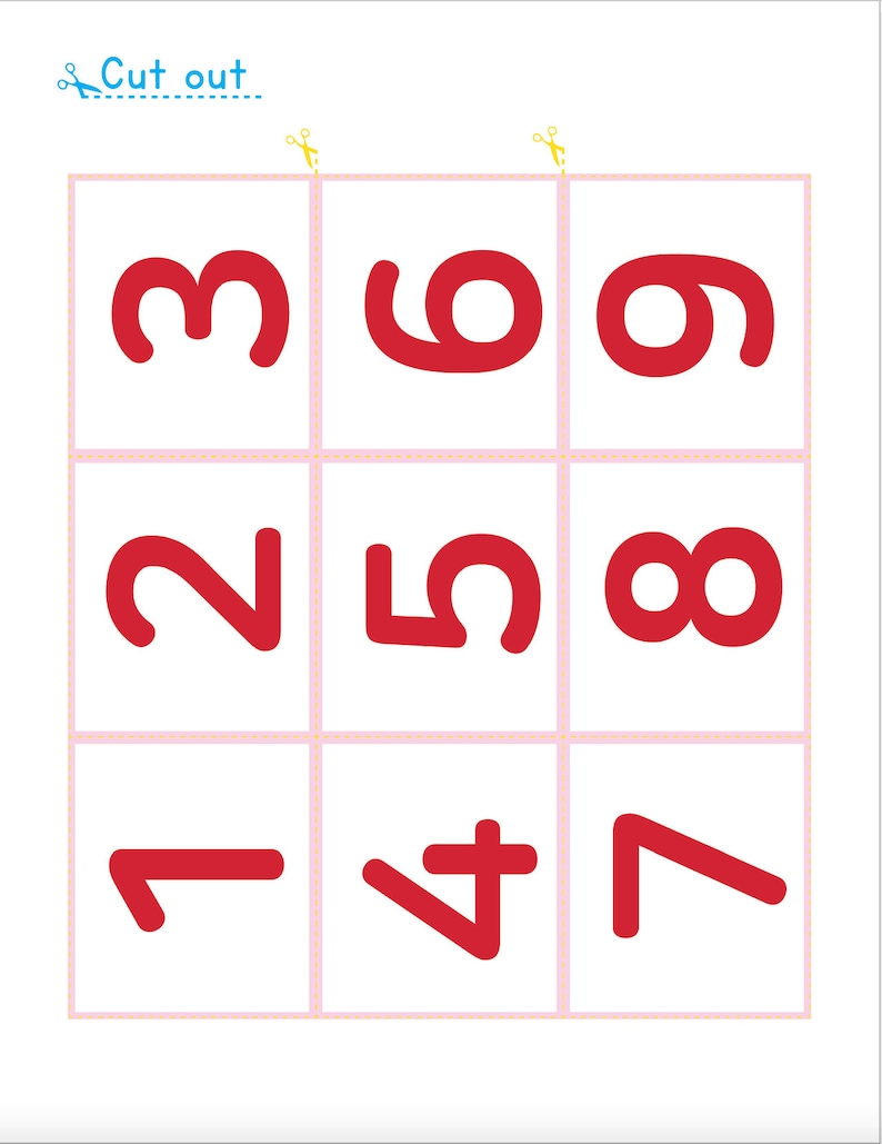 Printable Number Matching: 1-10 Number Matching Practice Sheet for ...