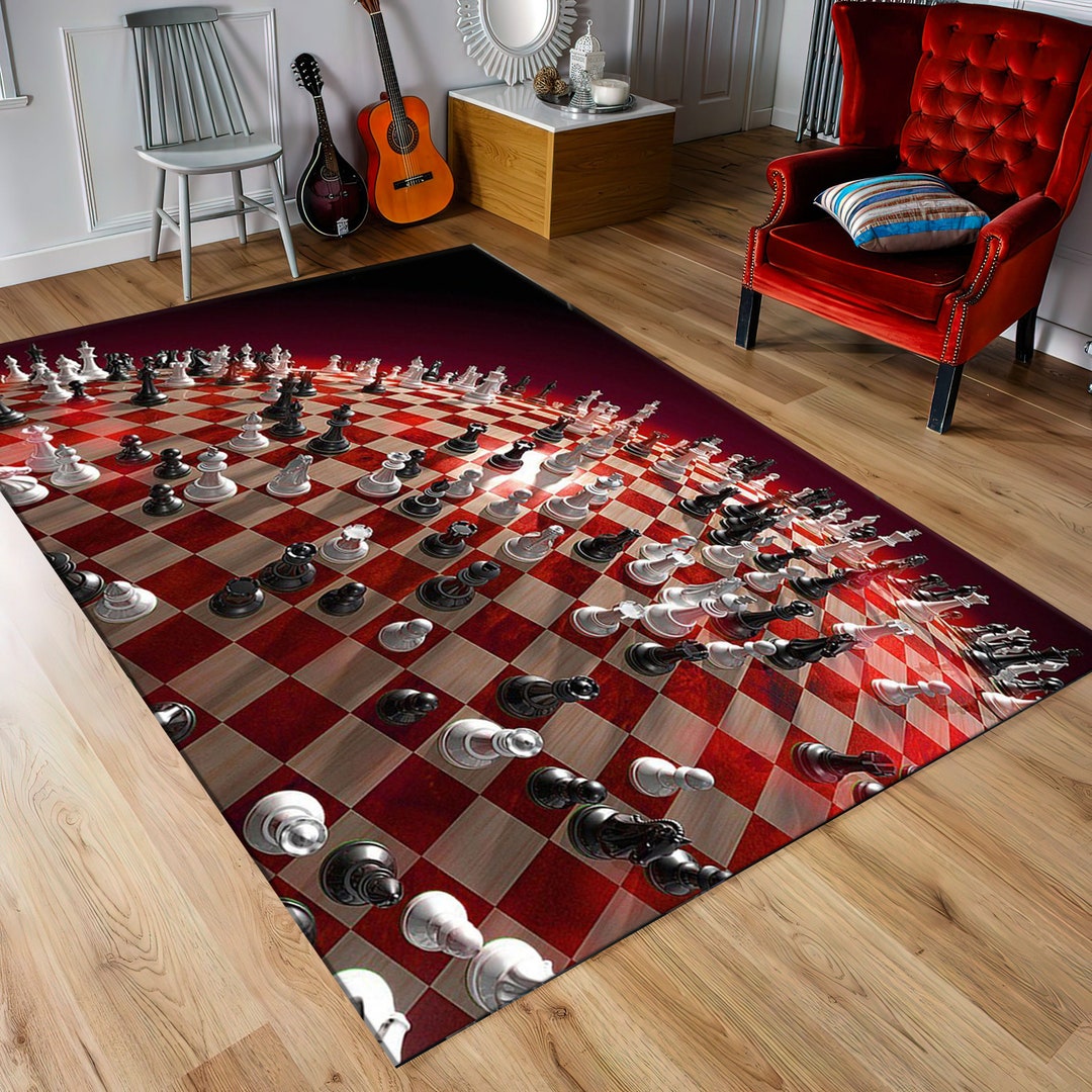 Chess Rug,chess World Rug,chess Set Rug,game Room Rug, Kids Room Rug ...
